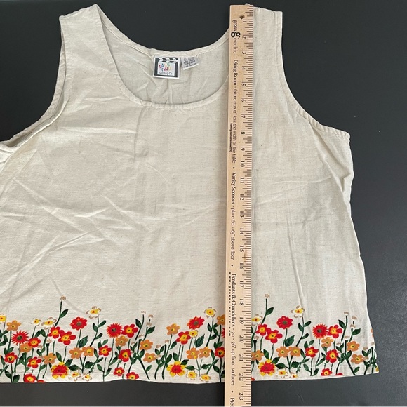 Take Two | Tops | Take Two Clothing Co Floral Cream Linen Blend Tank ...